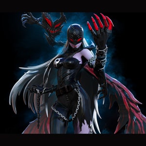 Digimon Lady Devimon Statue 3D Printed Gift for Gamer Handmade Gift ...