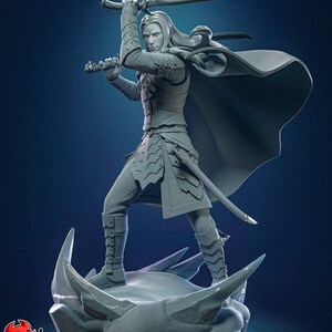 Dungeons & Dragons Drizzt Do'urden Statue 3D Printed Gift for Gamer ...