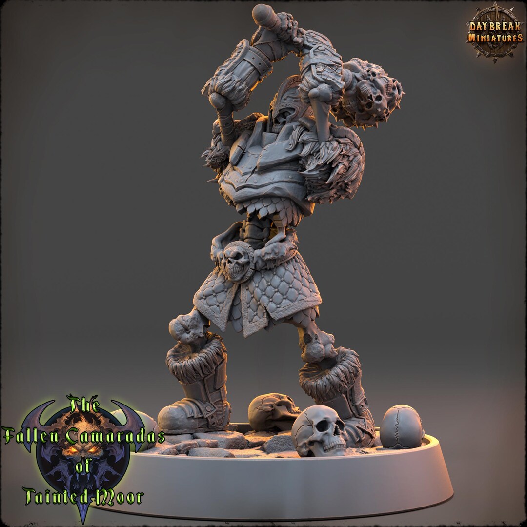 Undead Barbarian Miniature Dnd RPG Minis Tabletop Gaming 3D Printed ...
