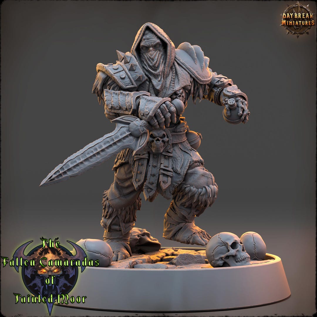 Undead Male Rogue Miniature Dnd RPG Minis Tabletop Gaming 3D Printed ...