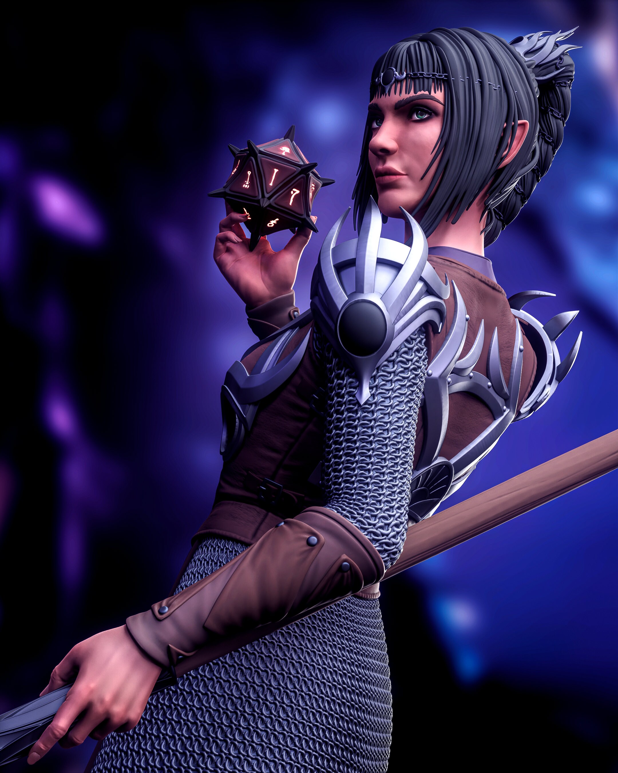 Baldur's Gate 3 Shadowheart Statue 3D Printed Gift for Gamer Hand ...