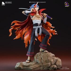 Gurren Lagann Kamina Statue 3D Printed Gift for Gamer Handmade Gift ...