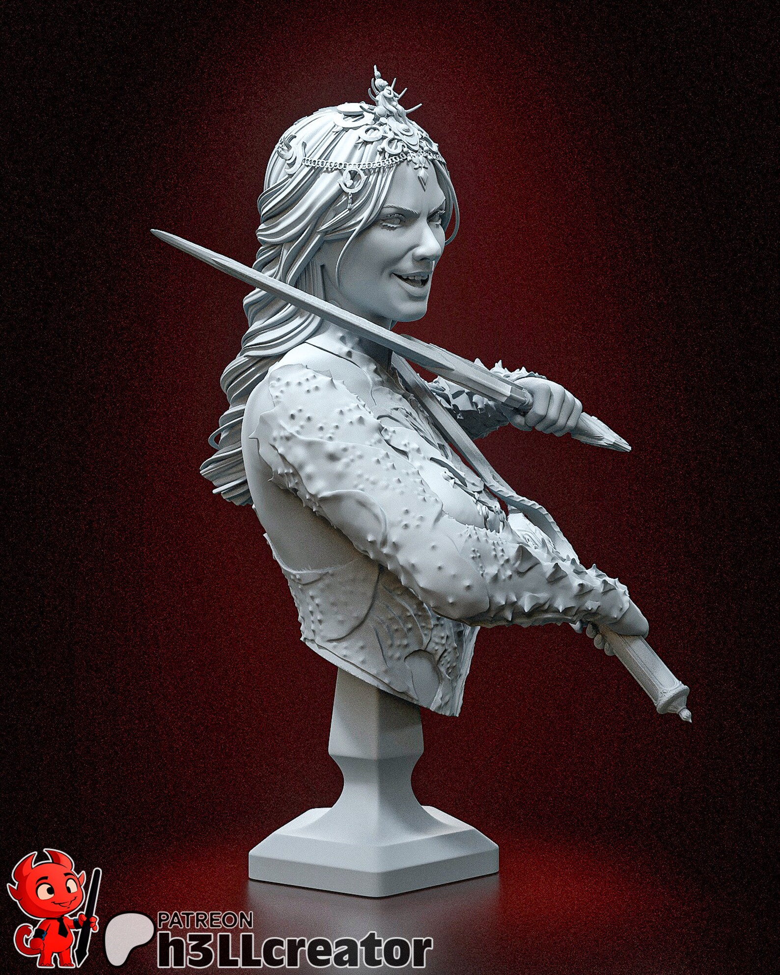 Baldur's Gate 3 Orin Bust 3D Printed Gift for Gamer Dnd BG3 Figure ...