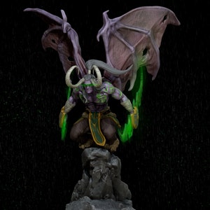 Illidan Stormrage Statue 3D Printed | Wow | Gift for Gamer | Handmade ...