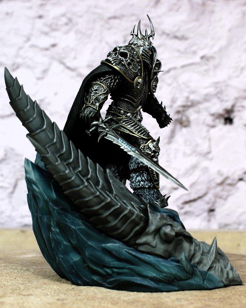Arthas the Lich King Statue 3D Printed | Wow Figure | Gift for Gamer ...
