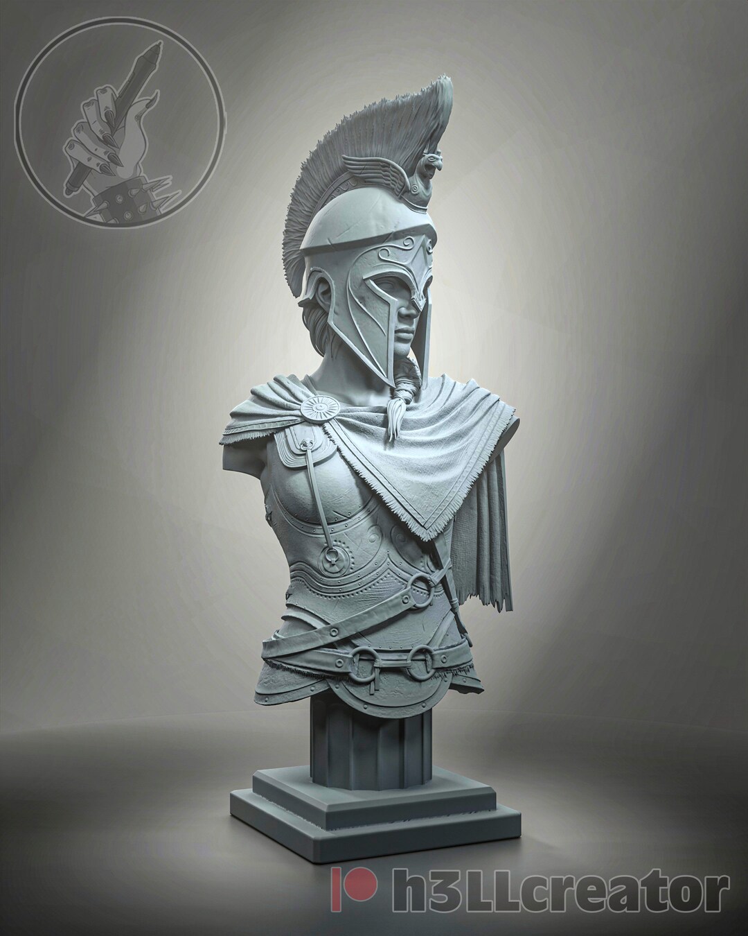 Assassin's Creed Odyssey Kassandra Bust 3D Printed Gift for Gamer Hand ...