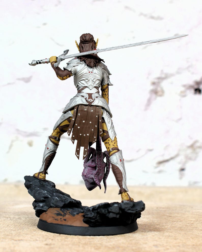 Lae'zel Statue 3D Printed | Gift for Gamer | BG3 Figure | Handmade Gift ...