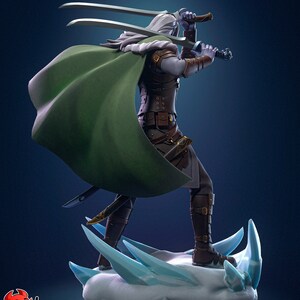Dungeons & Dragons Drizzt Do'urden Statue 3D Printed Gift for Gamer ...