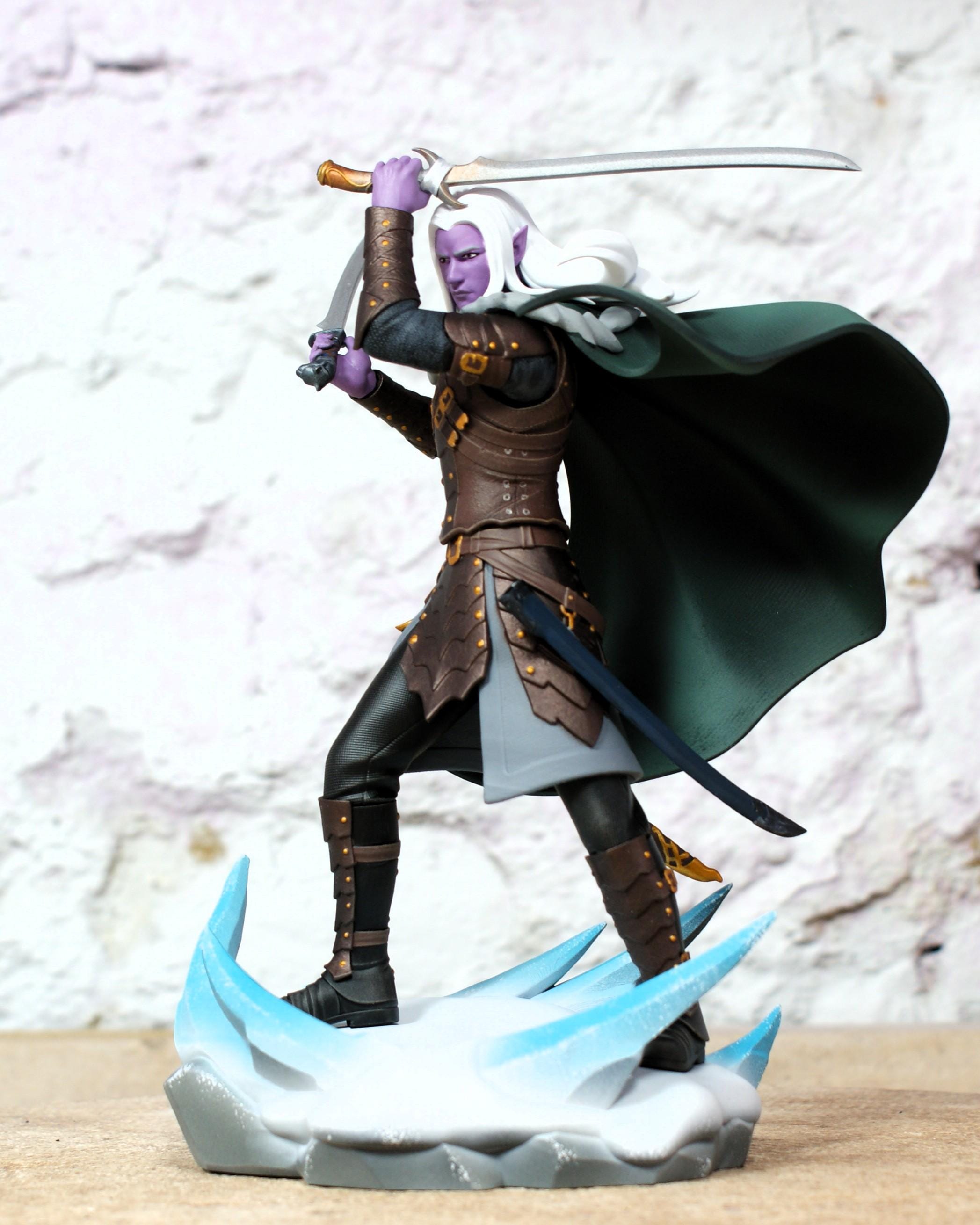Drizzt Do'urden Statue 3D Printed | Gift for Gamer | Handmade Gift ...