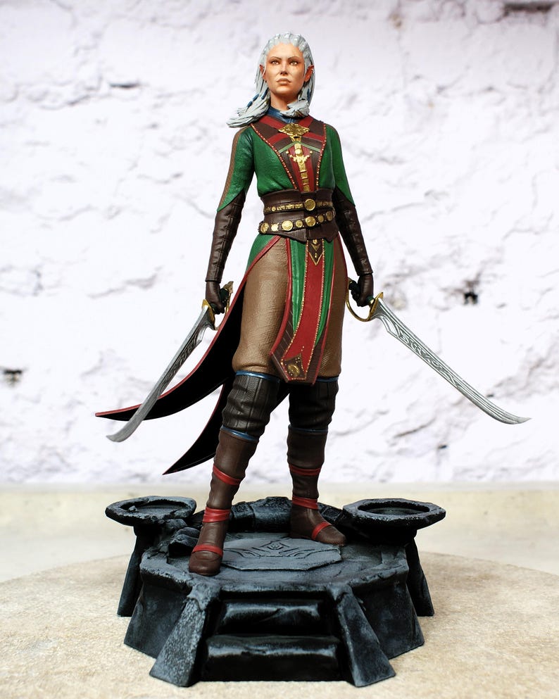 Jaheira Statue 3D Printed | Gift for Gamer | BG3 Figure | Dnd ...