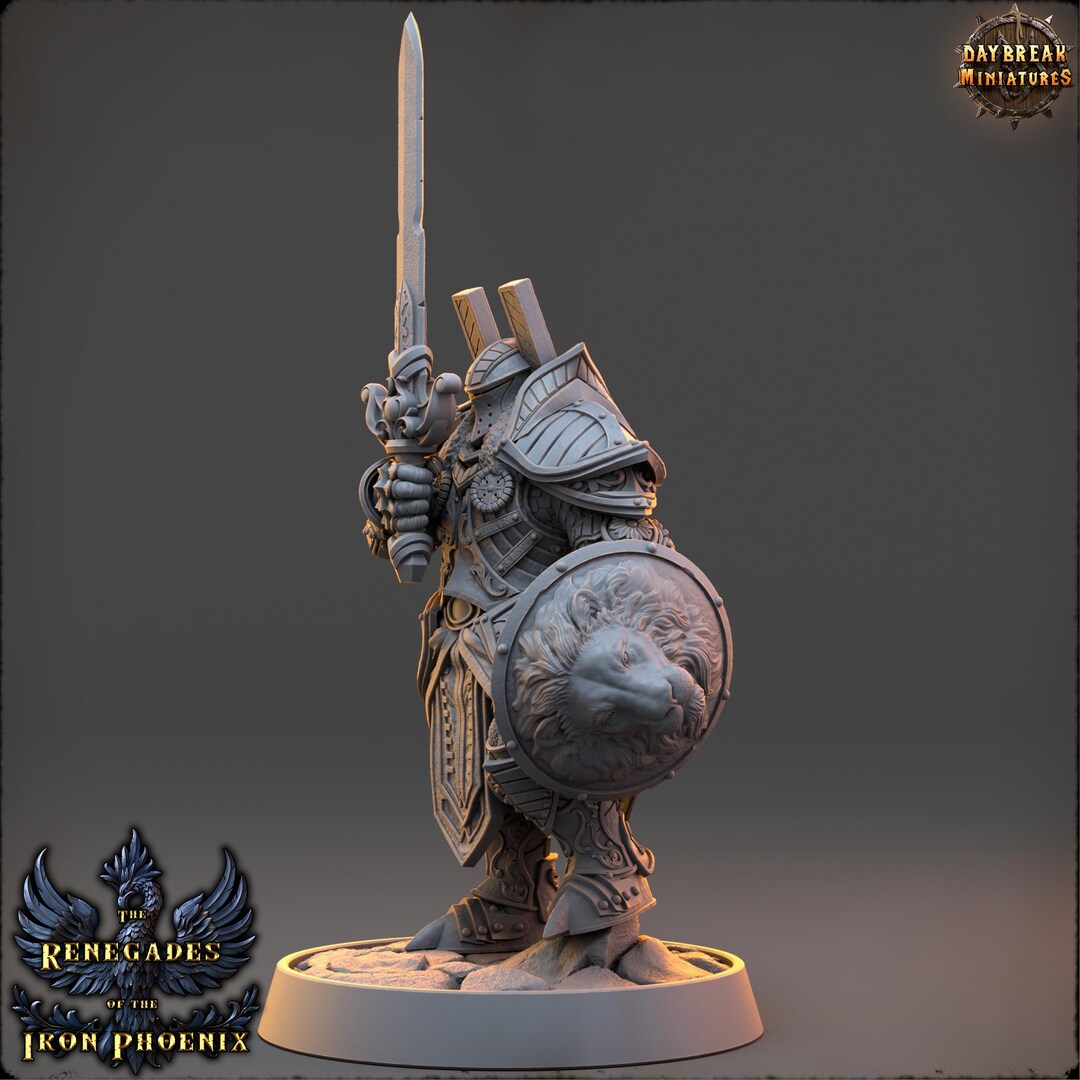 Paladin Miniature Dnd RPG Minis Tabletop Gaming 3D Printed Dungeons and ...