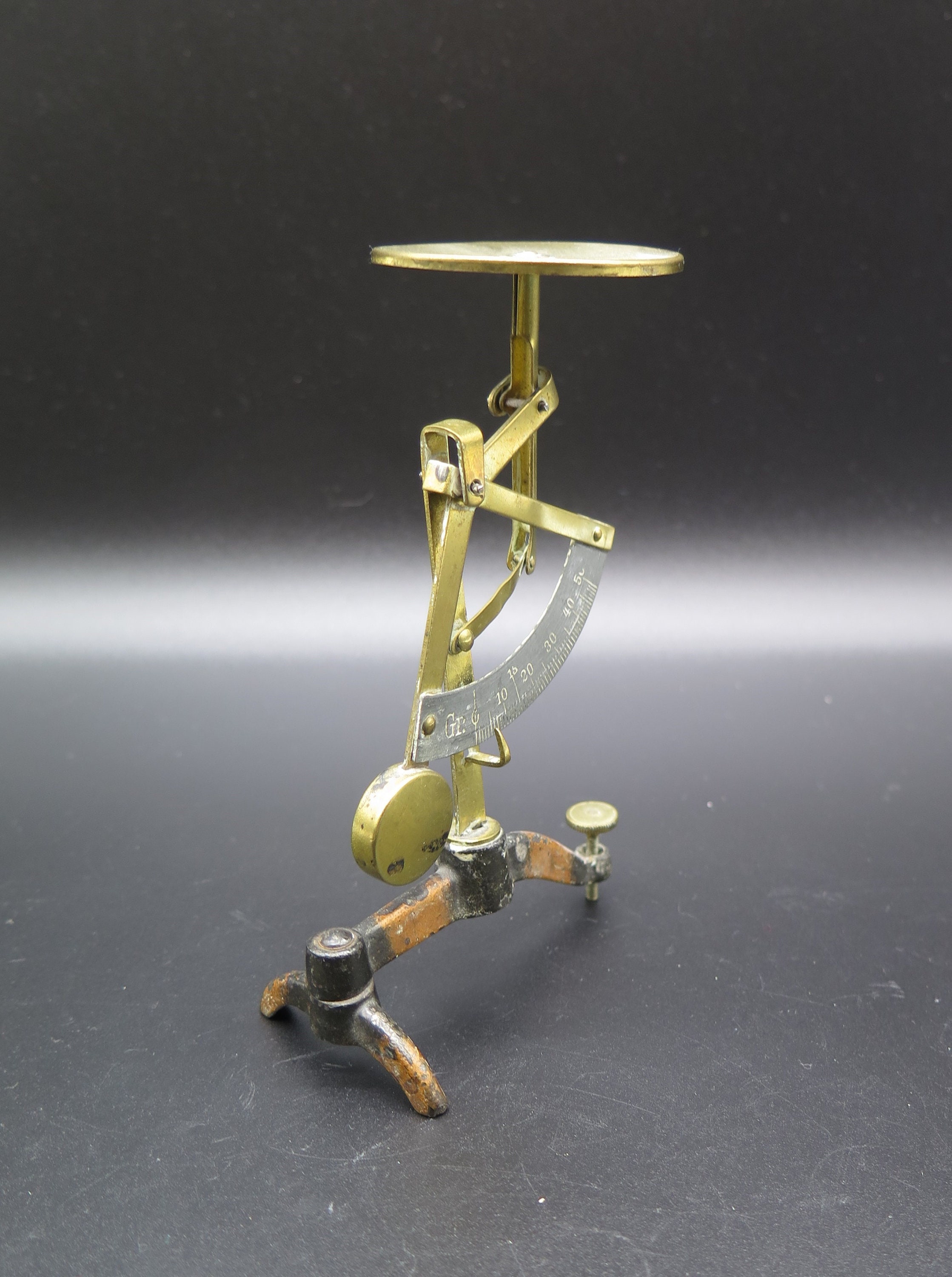 Vintage Mini LETTER SCALE in Brass. A Postal Desk Scale for a Maximum ...