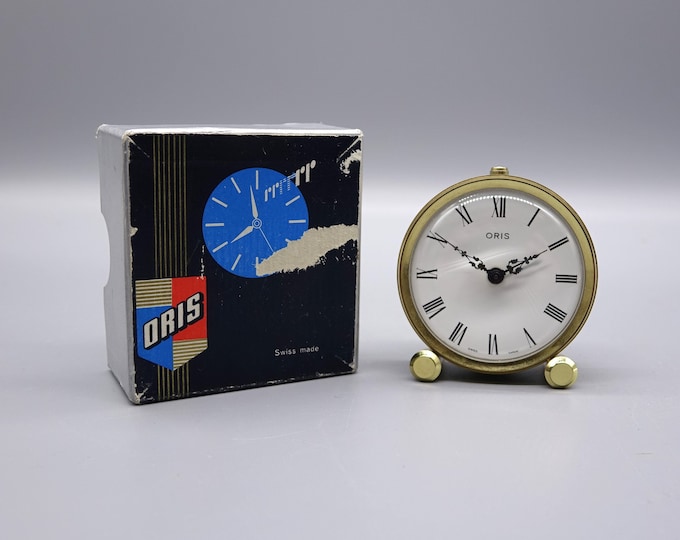 RARE! Vintage ORIS Swiss Travel Alarm Clock in Original Box the Clock ...