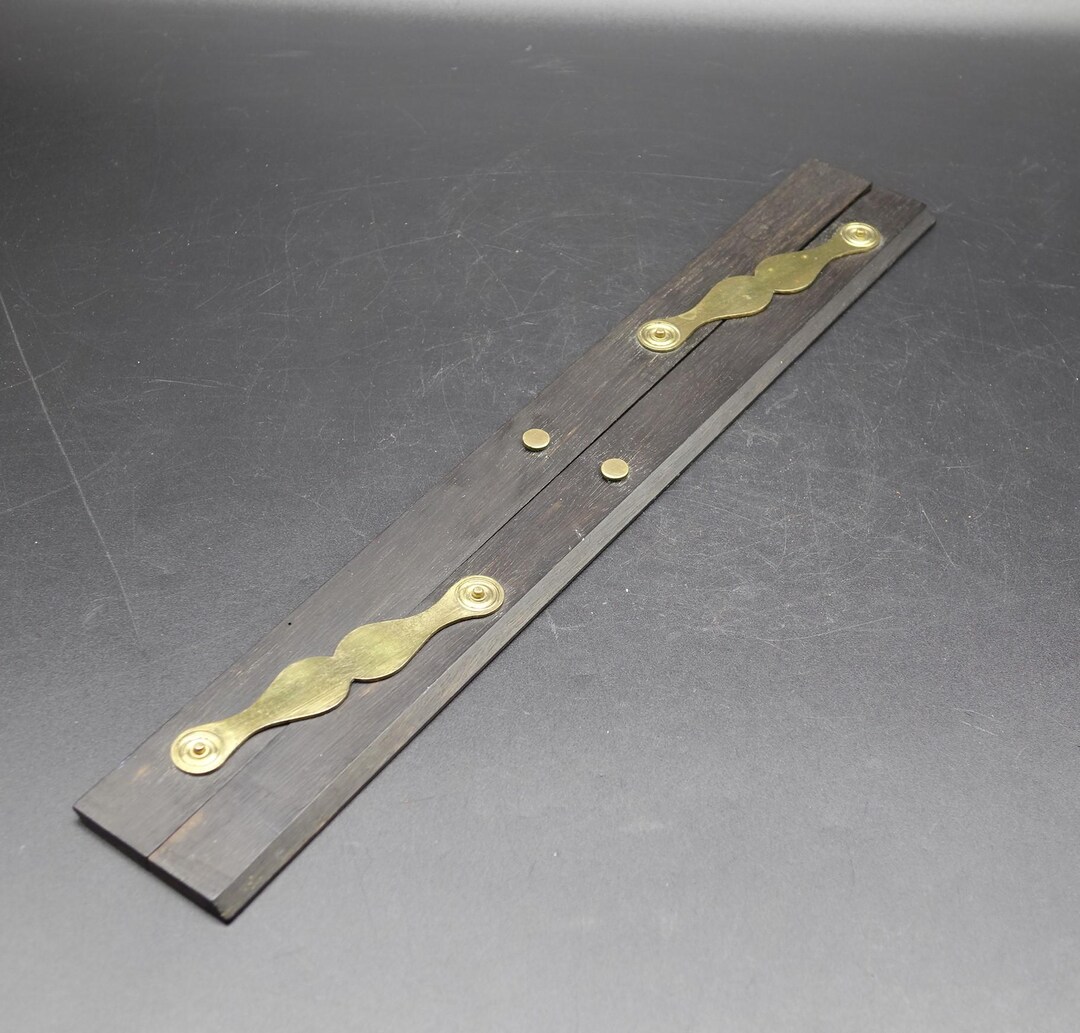 Vintage / Antique Marine Navy Ebony and Brass Parallel Rule. A Newton ...