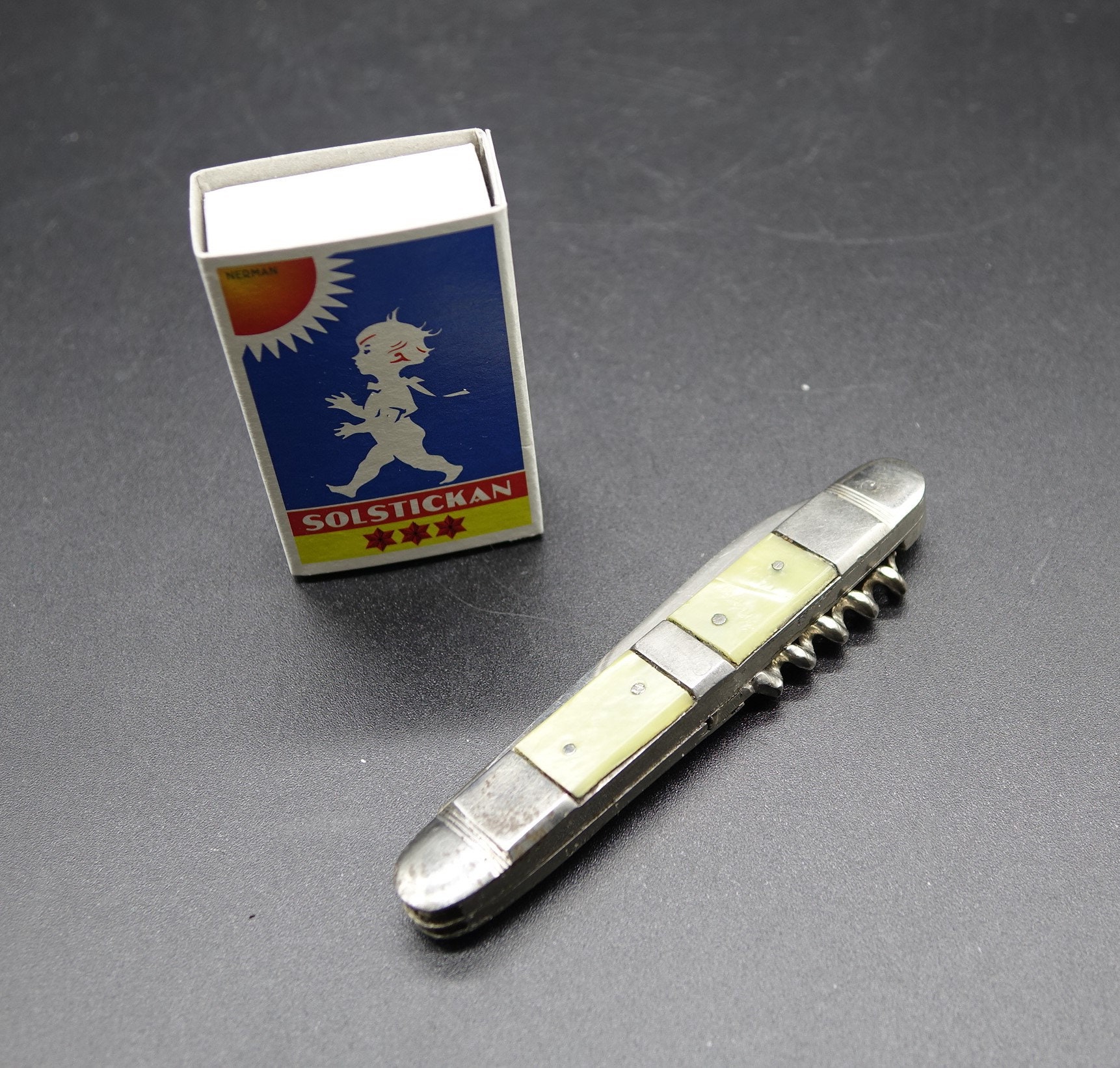 Vintage SOLINGEN Pocket Knife. Signed GARANTIE SOLINGEN 3 Tools Pocket ...