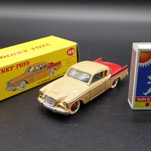 Vintage DINKY TOYS the No 169 Toy Car. Studebaker Golden Hawk Tan / Red ...