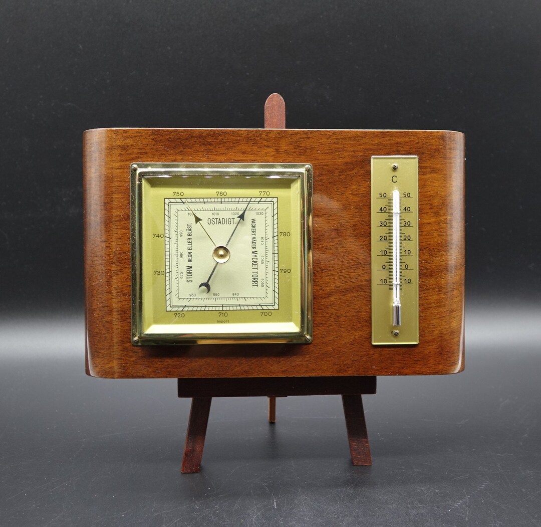 Vintage Barometer With Thermometer Barometer for Wall Hanging From the ...
