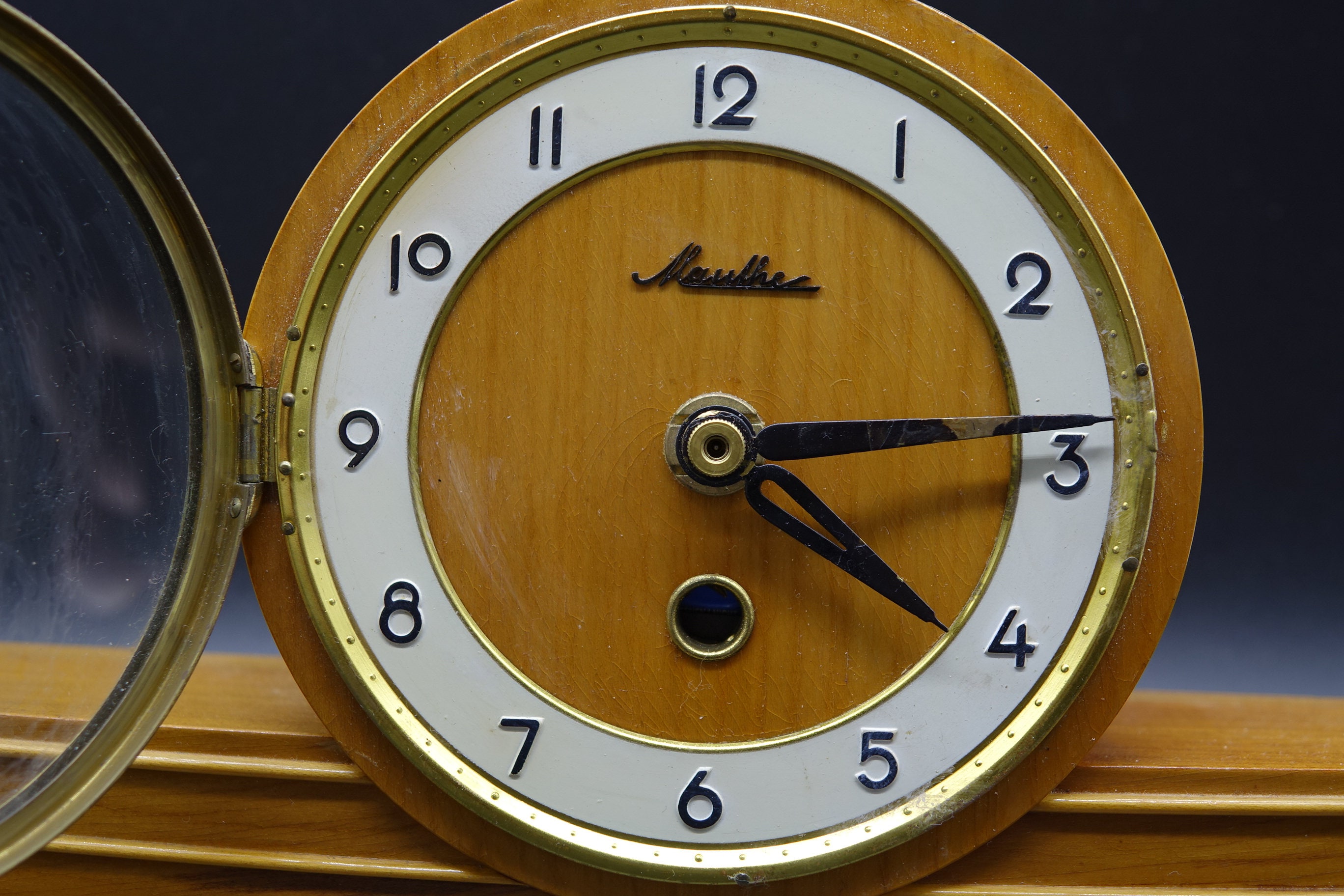 Vintage Wood MAUTHE Clock Body With JUNGHANS Quartz W738. - Etsy