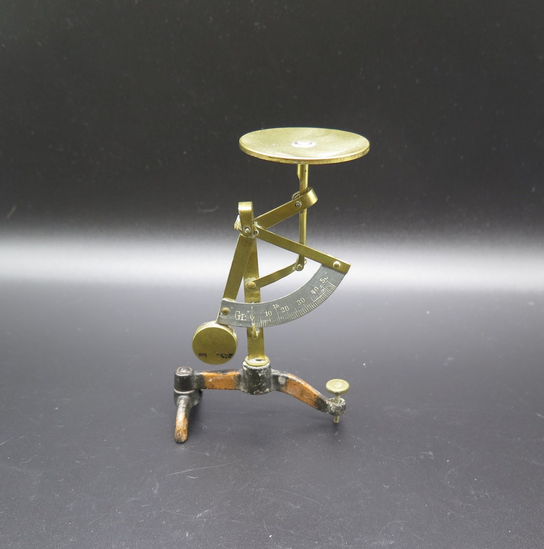 Vintage Mini LETTER SCALE in Brass. A Postal Desk Scale for a Maximum ...