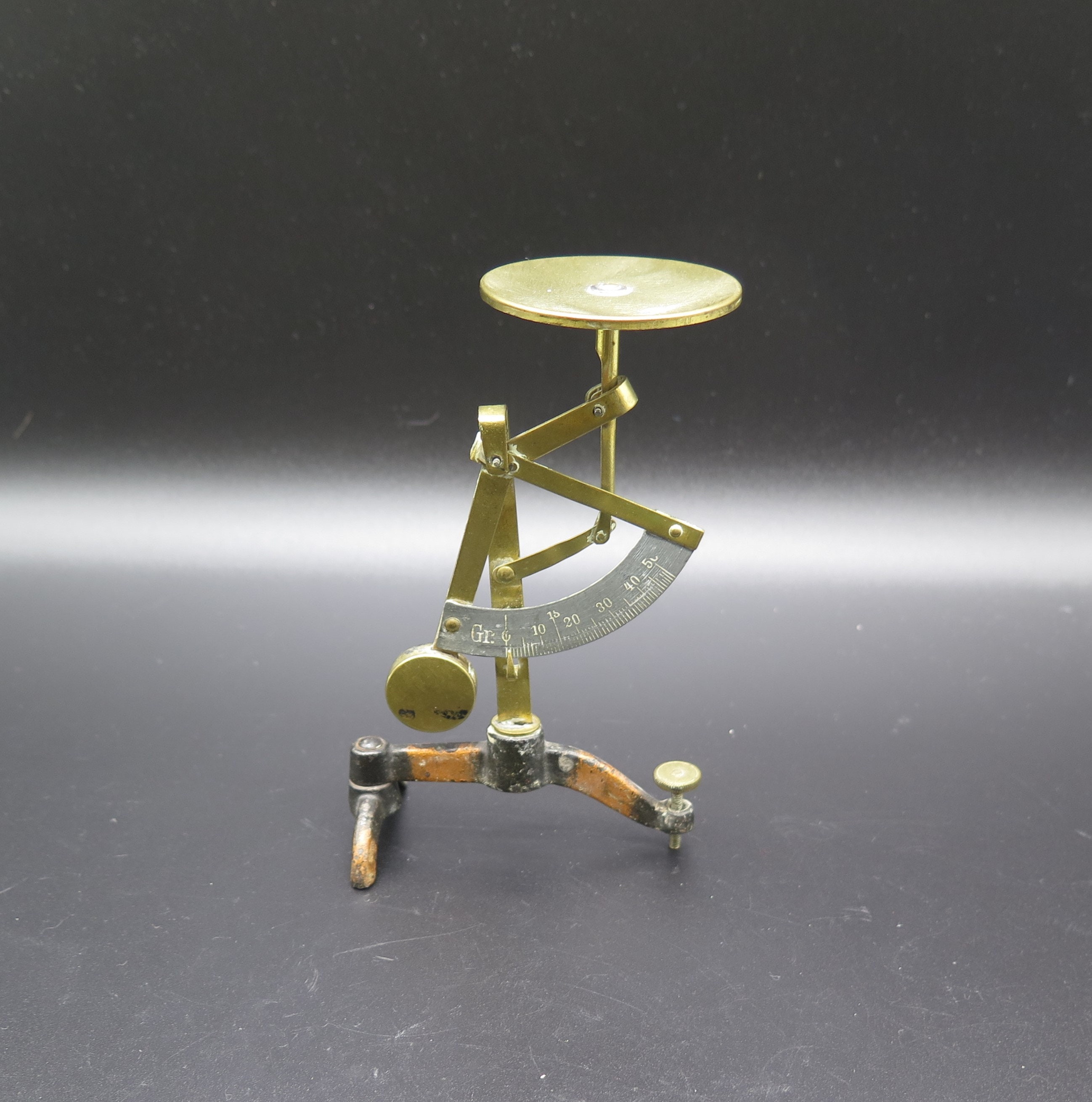 Vintage Mini LETTER SCALE in Brass. A Postal Desk Scale for a Maximum ...