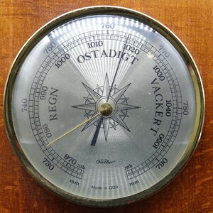 Vintage German Barometer by FISCHER, Made in GDR Barometer for Wall ...