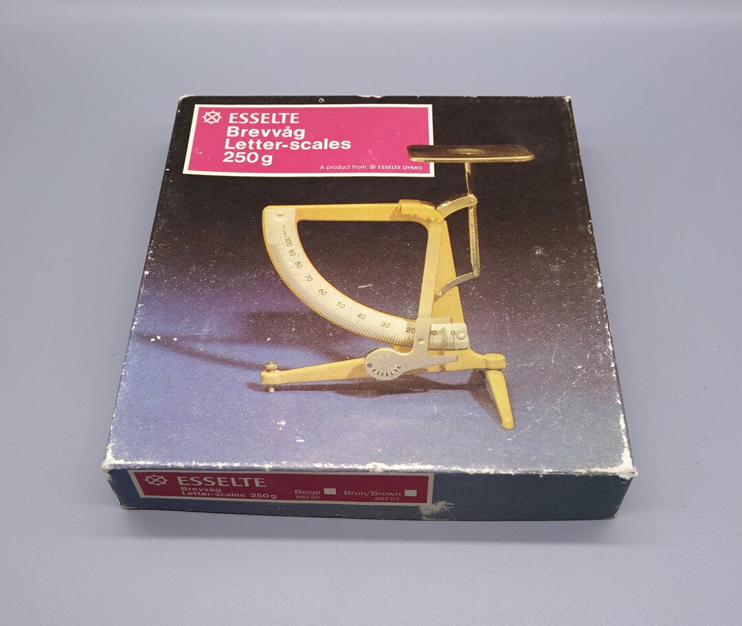Vintage ESSELTE LETTER SCALE 250 G in Original Box A Postal Desk Scale ...