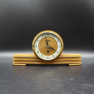 Vintage Wood MAUTHE Clock Body With JUNGHANS Quartz W738. Brown Oak ...