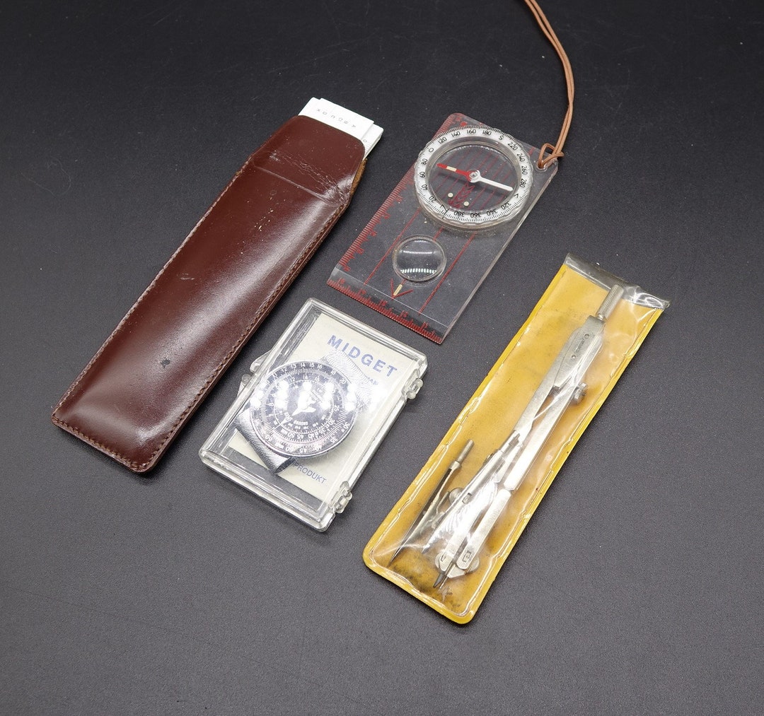 Set of Vintage UTO Pocket Slide Rule, AVCO Abacus Banknote/paper Clip ...