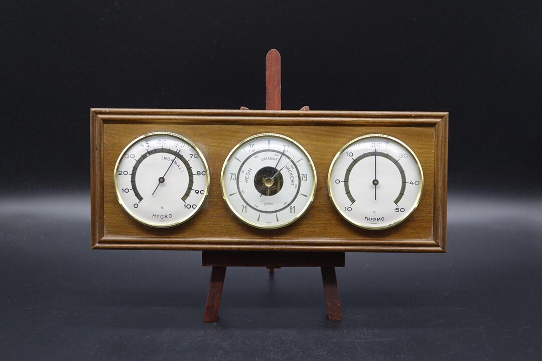 Vintage 3 in 1 BAROMETER / THERMOMETER / HYGROMETER. Made in Germany in ...