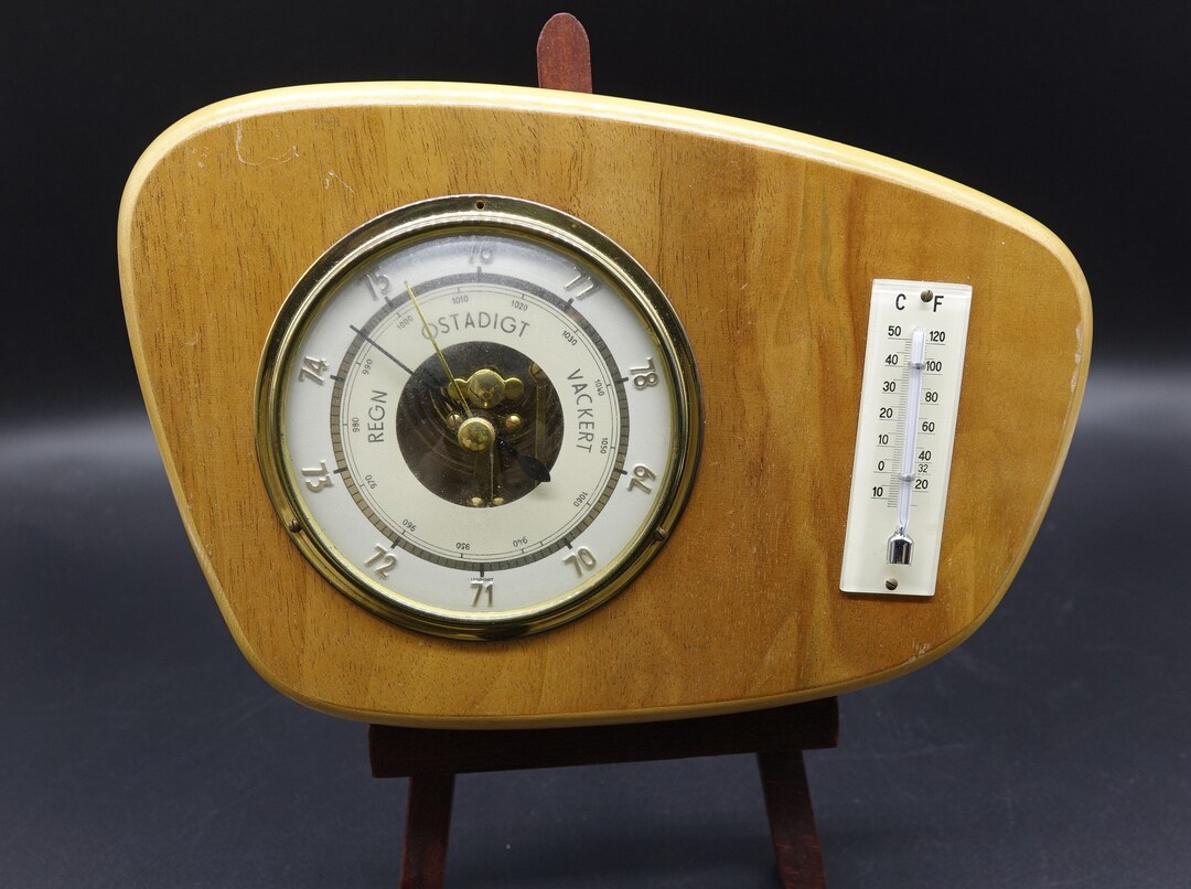 Vintage Barometer With Thermometer Barometer for Wall Hanging From the ...