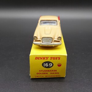 Vintage DINKY TOYS the No 169 Toy Car. Studebaker Golden Hawk Tan / Red ...