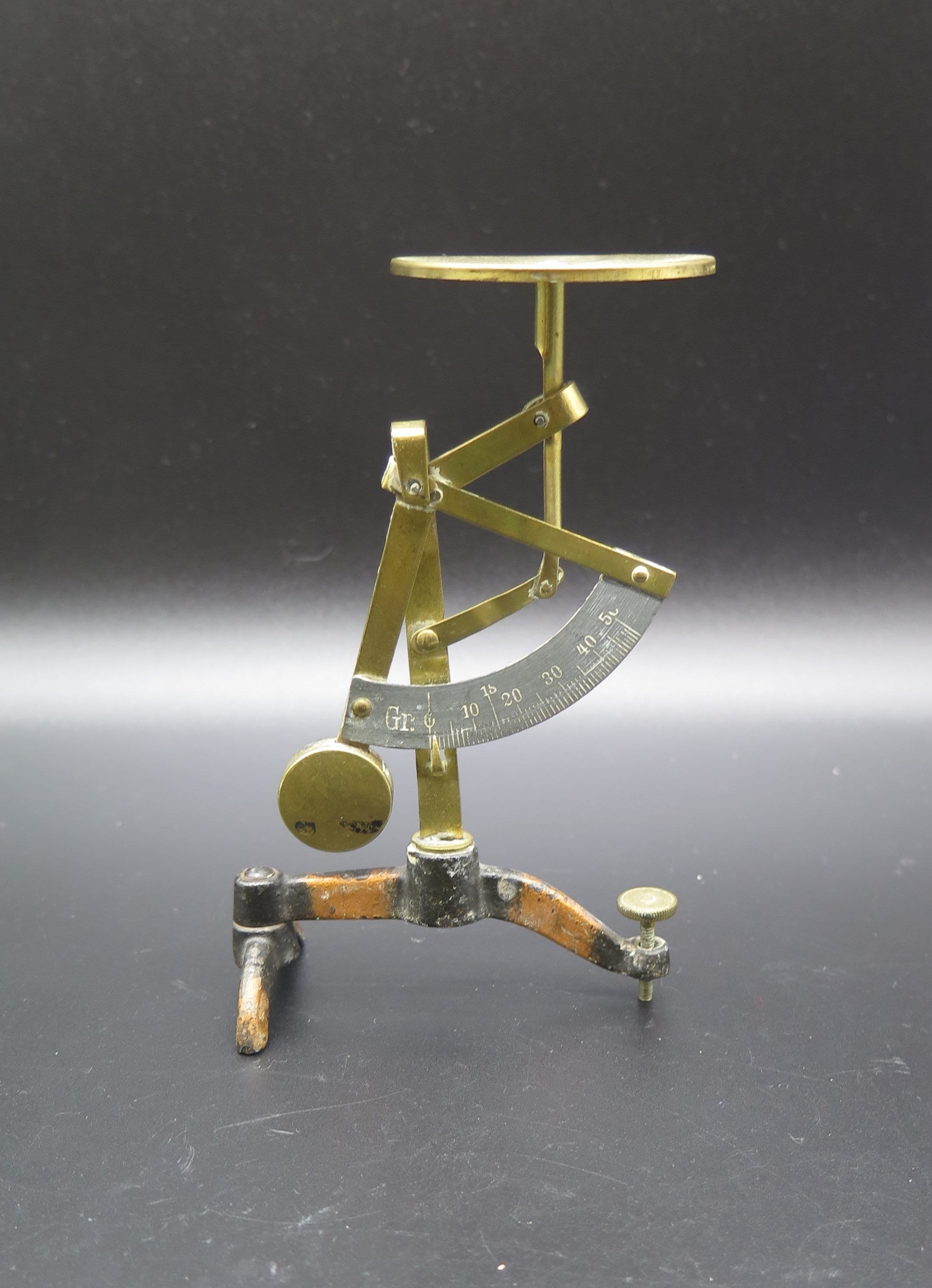 Vintage Mini LETTER SCALE in Brass. A Postal Desk Scale for a Maximum ...