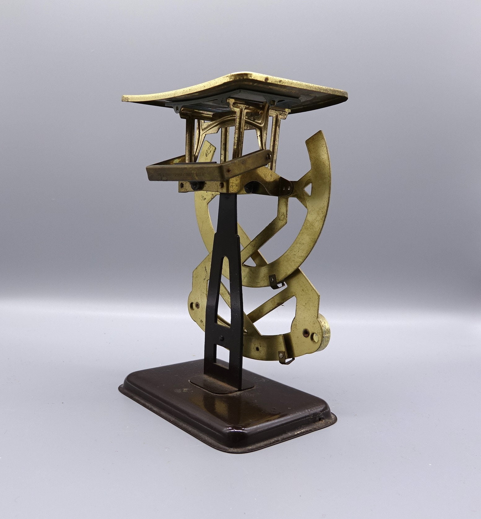 Vintage Letter SCALE in Brass and Tin. A Bilateral Scale by JAKOB MAUL ...
