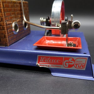 Vintage WILESCO D5 Tin Toy. the Wilesco Steam Engine / Machine Made in Germany in the 1950-60s ...