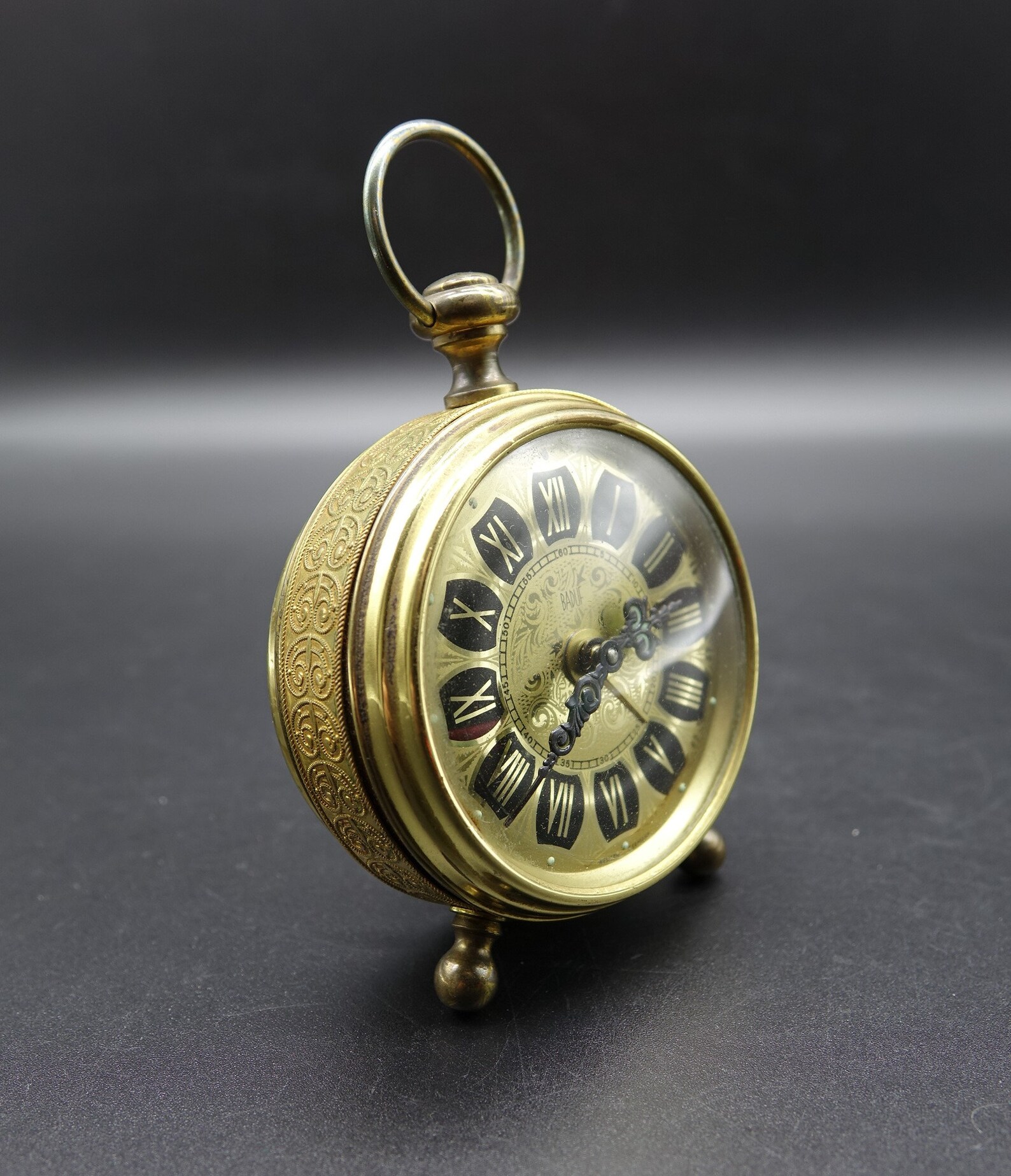 Vintage Brass BADUF West Germany Alarm Clock. Mechanical Alarm Clock by ...