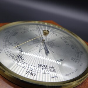 Vintage German Barometer by FISCHER, Made in GDR Barometer for Wall ...