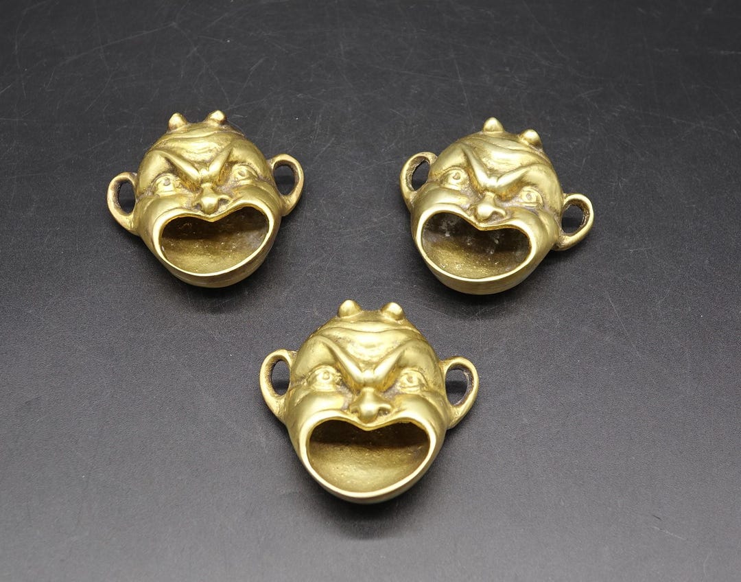 Antique Brass Devils Early 1900s Art Nouveau Small Ashtray, Paperweight ...