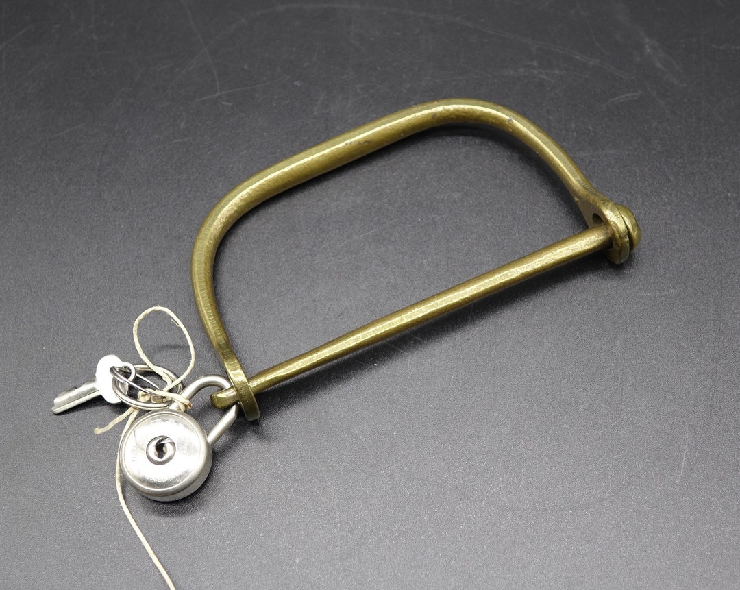 Antique / Vintage Brass Kit Bag Hasp / Military Kit Bag Lock Bar Handle ...