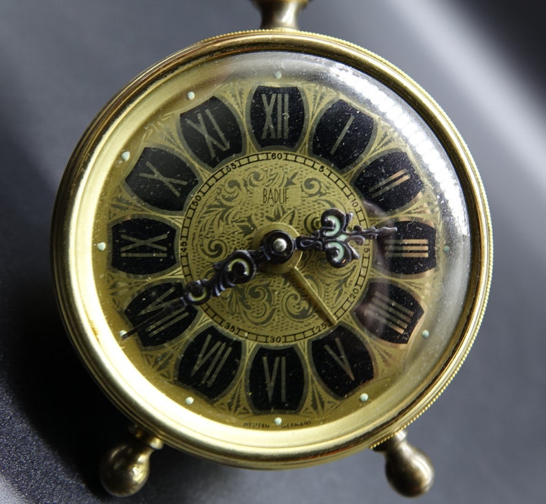 Vintage Brass BADUF West Germany Alarm Clock. Mechanical Alarm Clock by ...