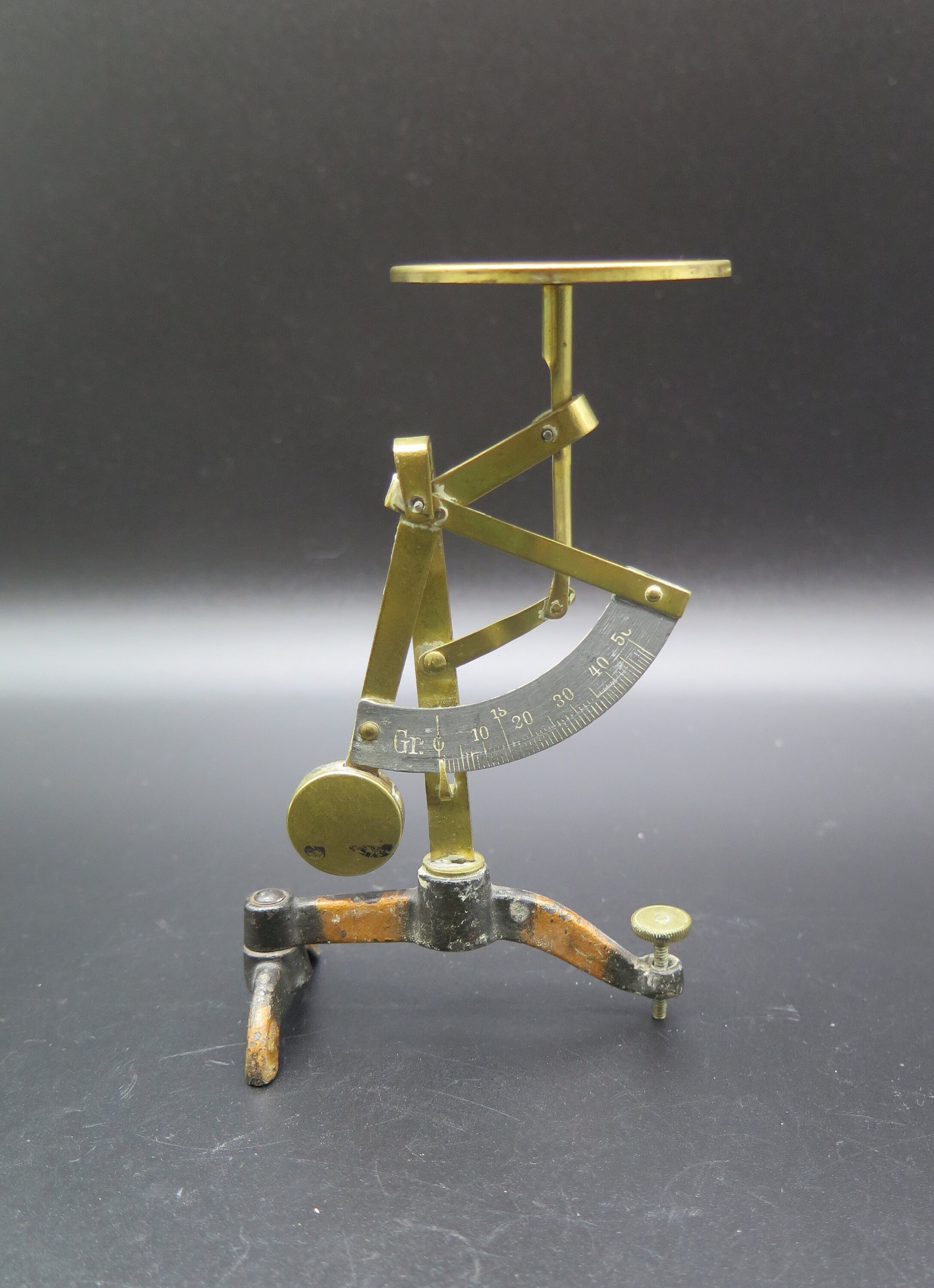 Vintage Mini LETTER SCALE in Brass. A Postal Desk Scale for a Maximum ...