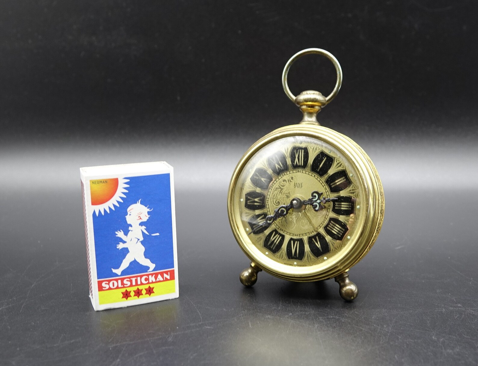 Vintage Brass BADUF West Germany Alarm Clock. Mechanical Alarm Clock by ...