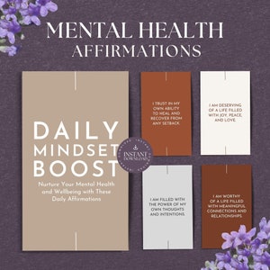 63 Mental Health Affirmation Cards Printable, Positive Affirmation ...