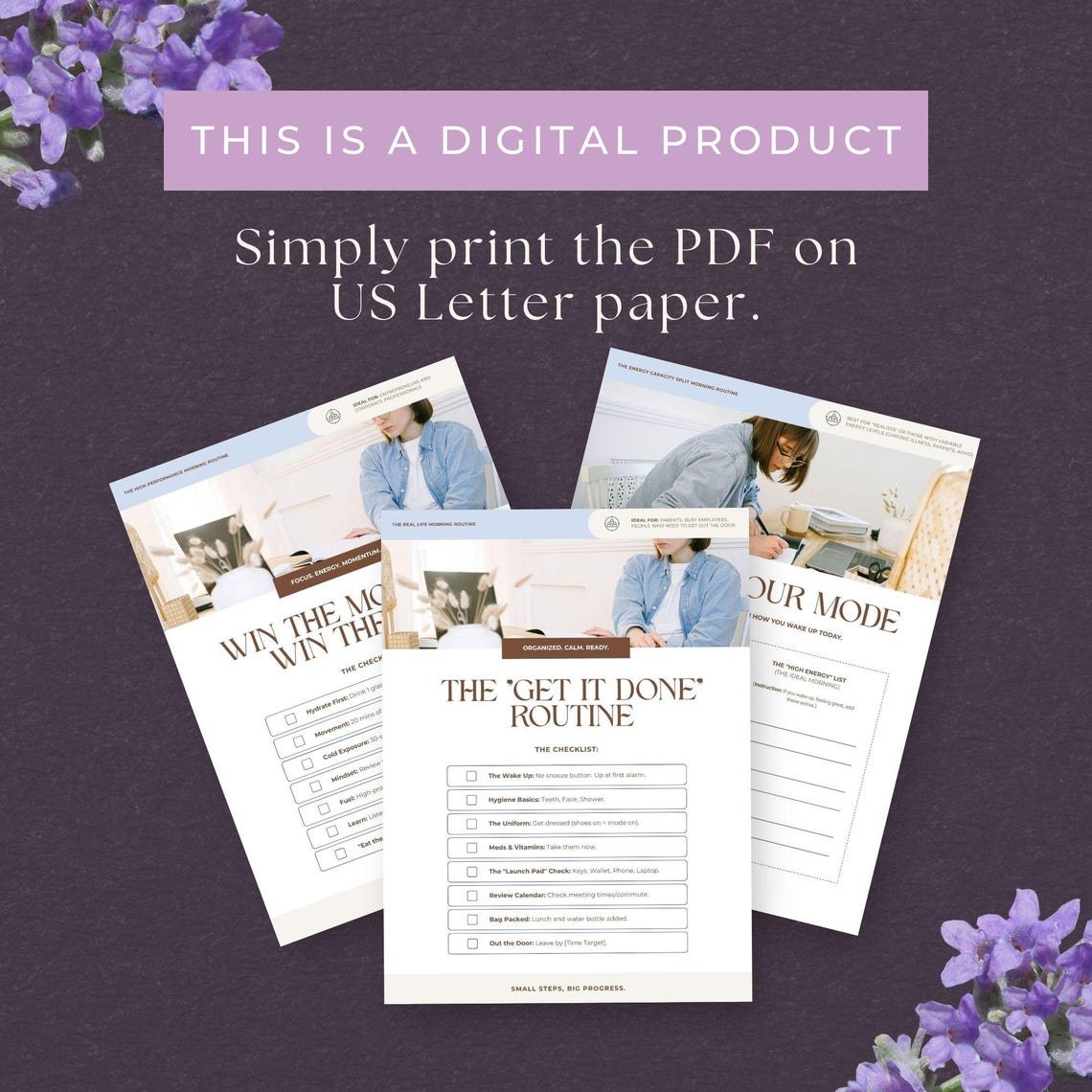 Morning Routine Checklist Routine for Adults, INSTANT DOWNLOAD, Daily ...