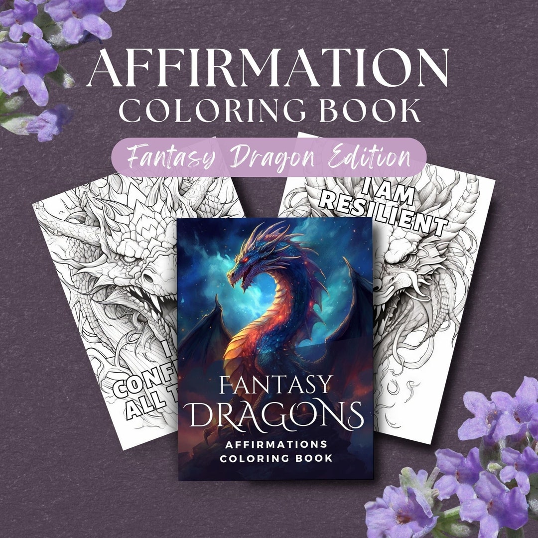 34 Positive Affirmation Coloring Pages, INSTANT DOWNLOAD, Adult ...