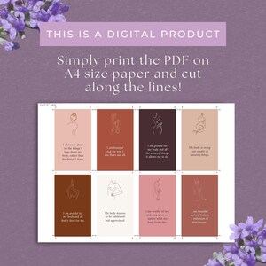 48 Body Positive Affirmation Cards, INSTANT DOWNLOAD, Body Positivity ...