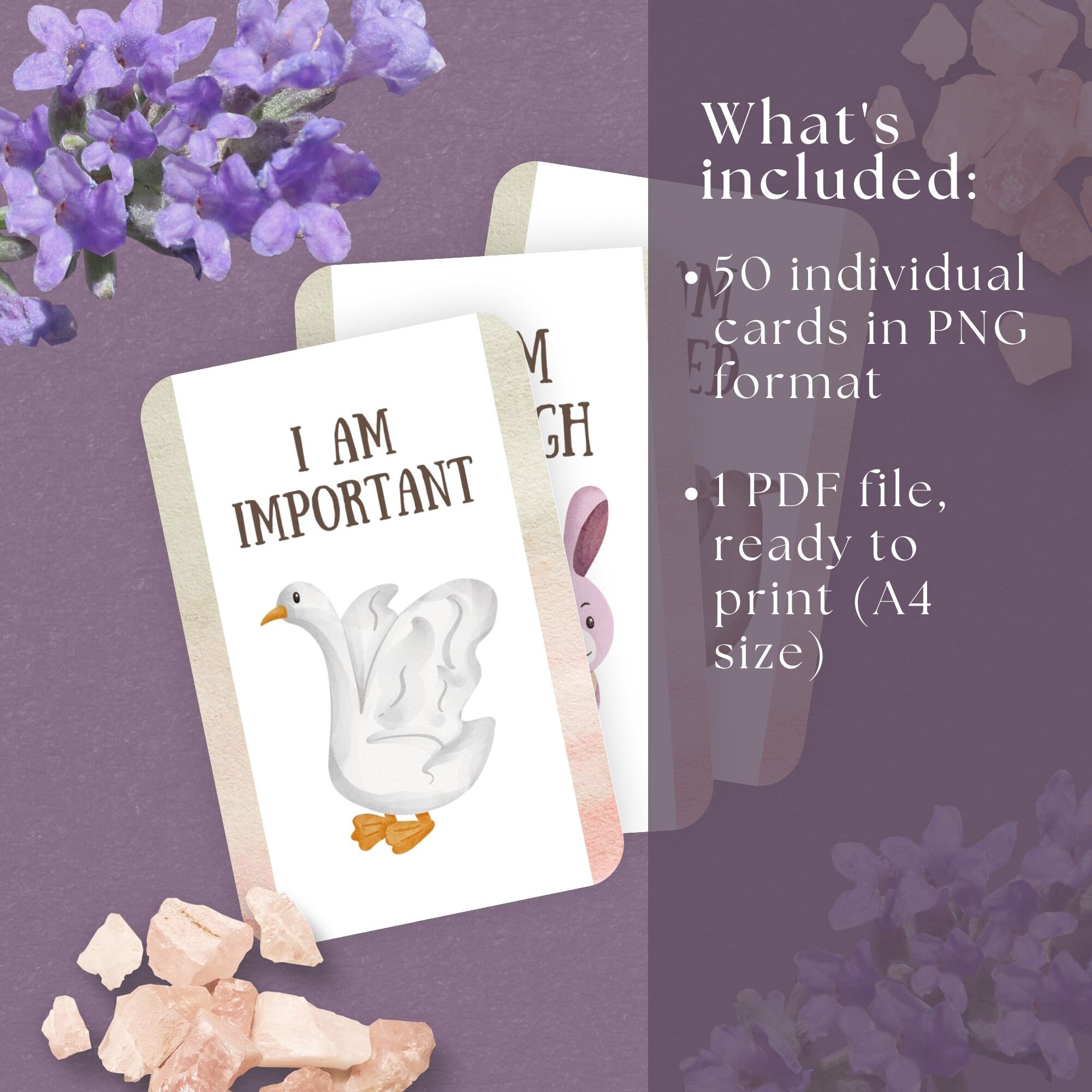 50 Positive Affirmations for Kids, Printable Affirmation Cards for Kids ...