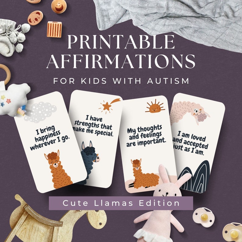 Affirmation Cards for Kids With Autism INSTANT DOWNLOAD - Etsy