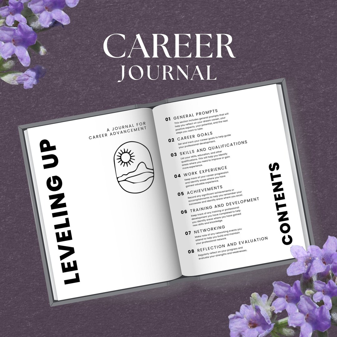 50-page Career Journal, INSTANT DOWNLOAD, Level up Journal for Career ...