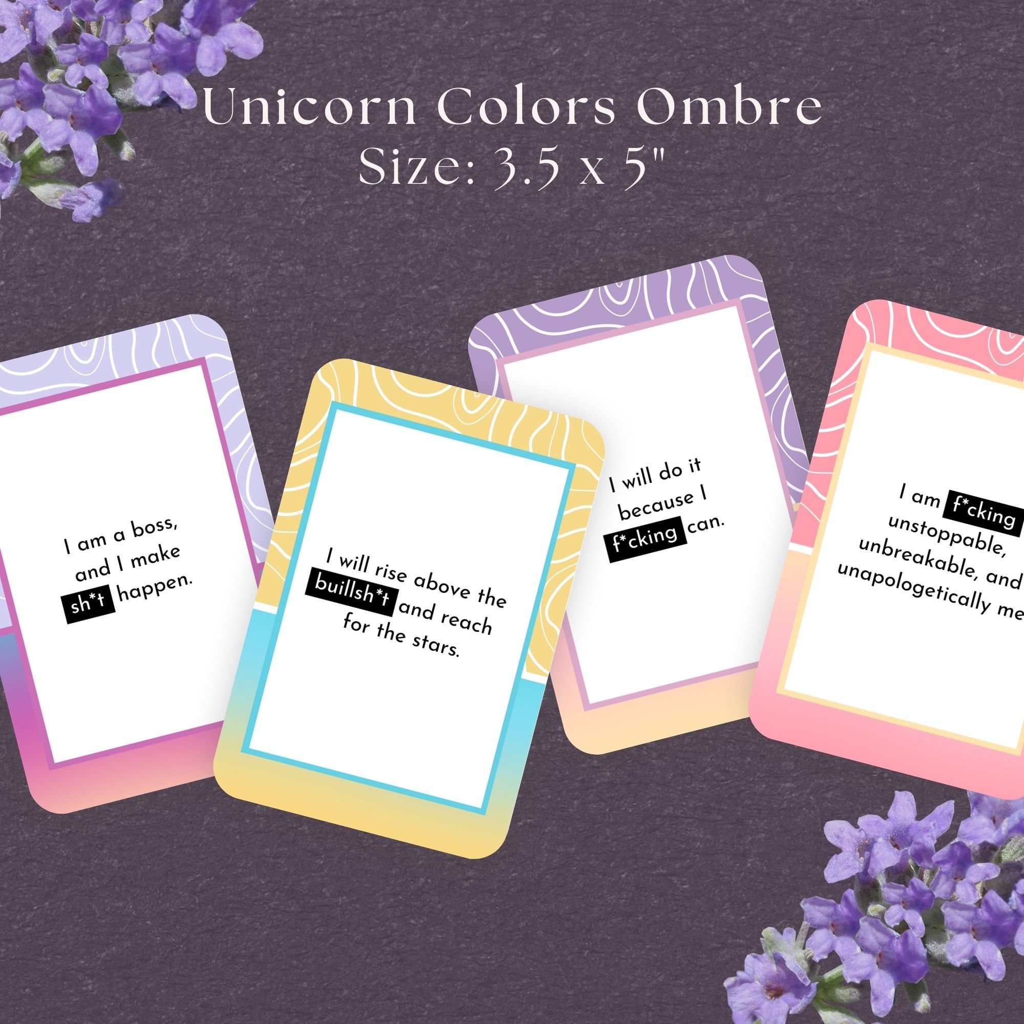 Sweary Affirmation Cards for Self Doubt, INSTANT DOWNLOAD, Rude Cards ...