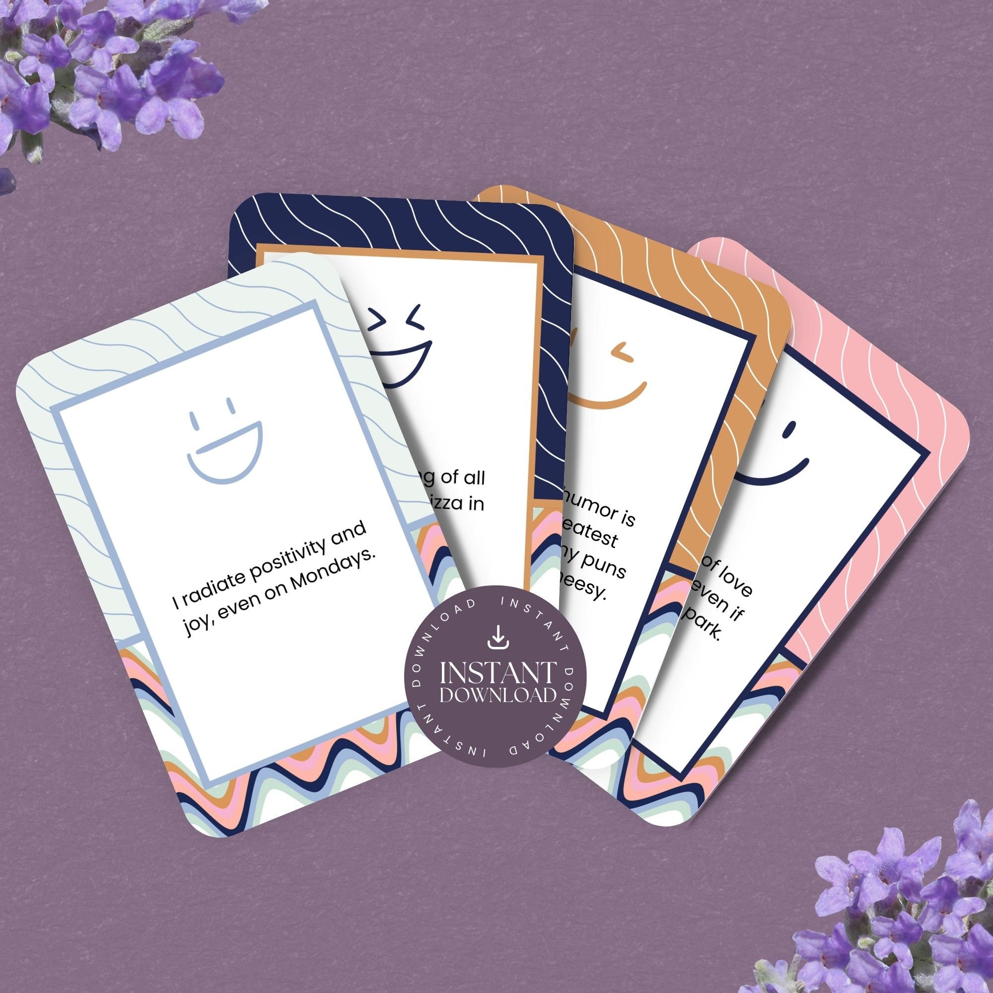 Funny Affirmation Cards for Confidence, INSTANT DOWNLOAD, Printable ...